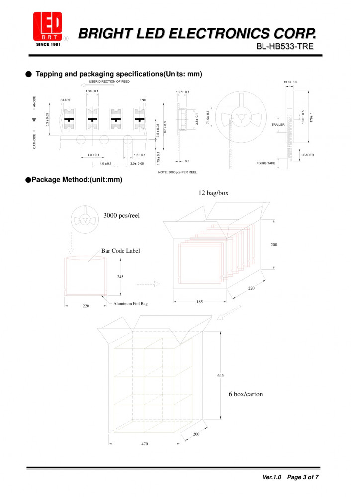 BL-HB533-TRE datasheet page 3
