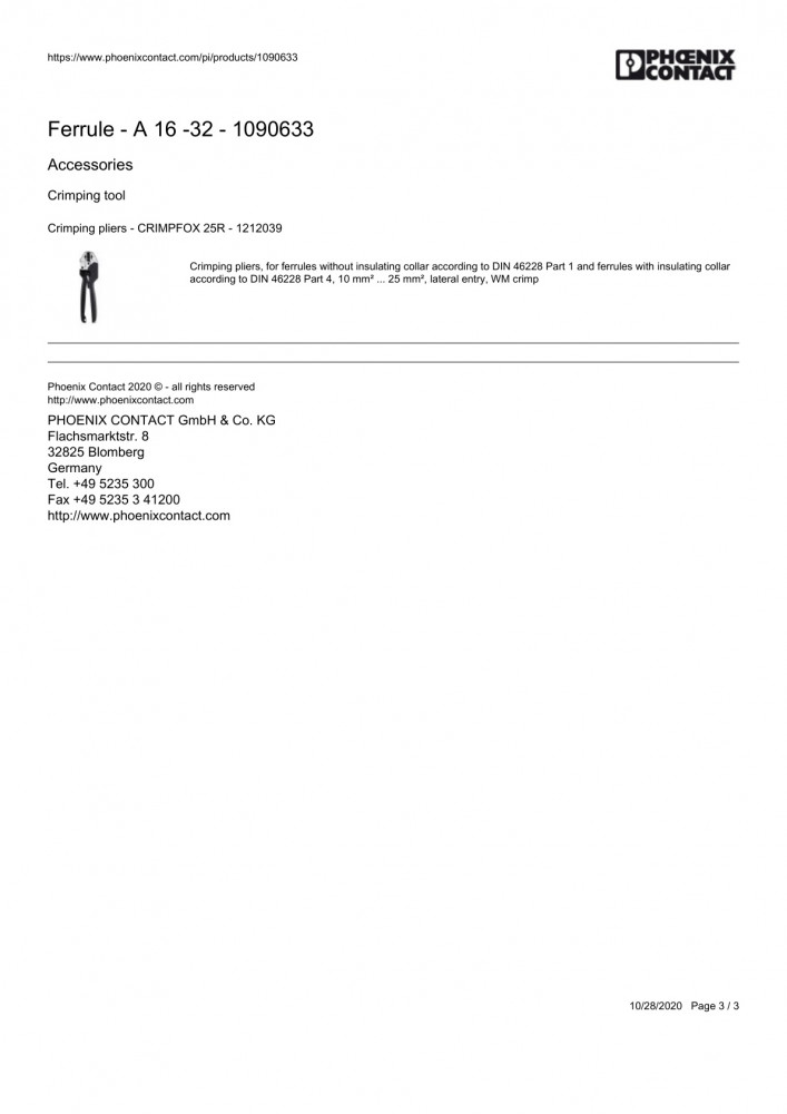 Phoenix Contact 1090633 technical document page 3