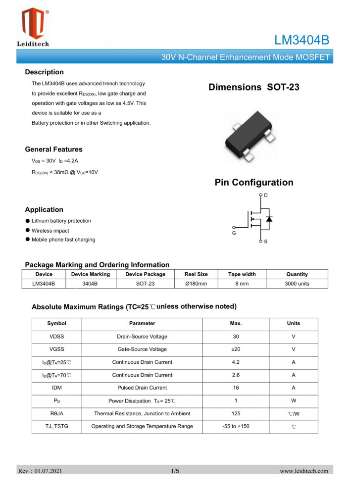 LM3404B datasheet page 1