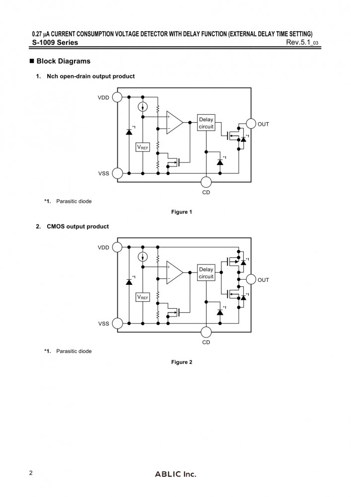 ABLIC S-1009 technical document page 2
