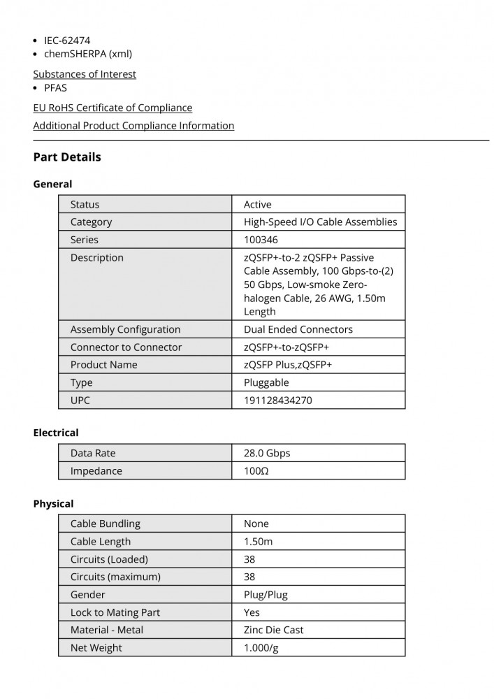 MOLEX product specification page image 2