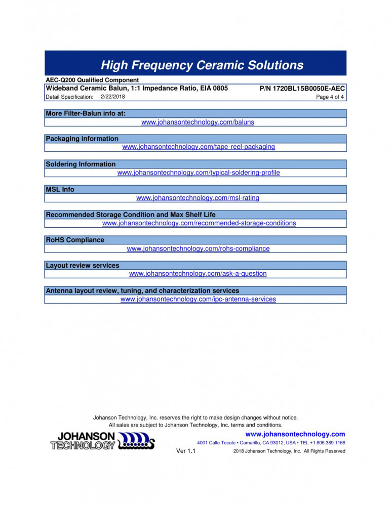 1720BL15B0050E datasheet page 4