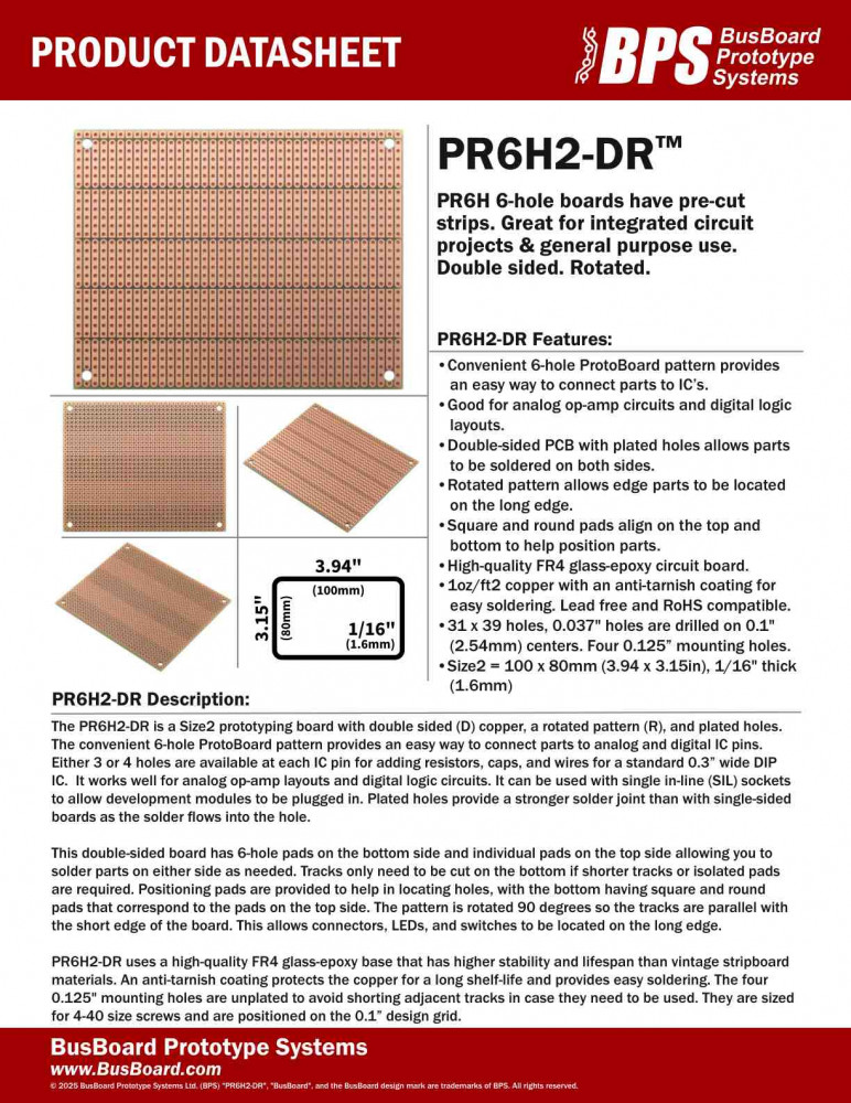 PR6H2-DR product drawing, first reference image