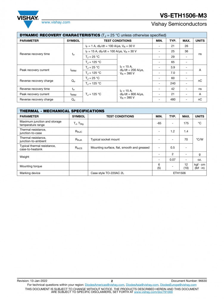 VS-ETH1506-M3 datasheet page 2