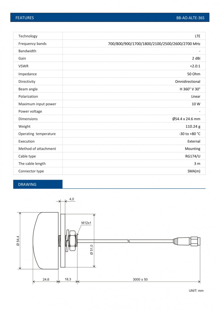 ADVANTECH BB-AO-ALTE-36S product specification page