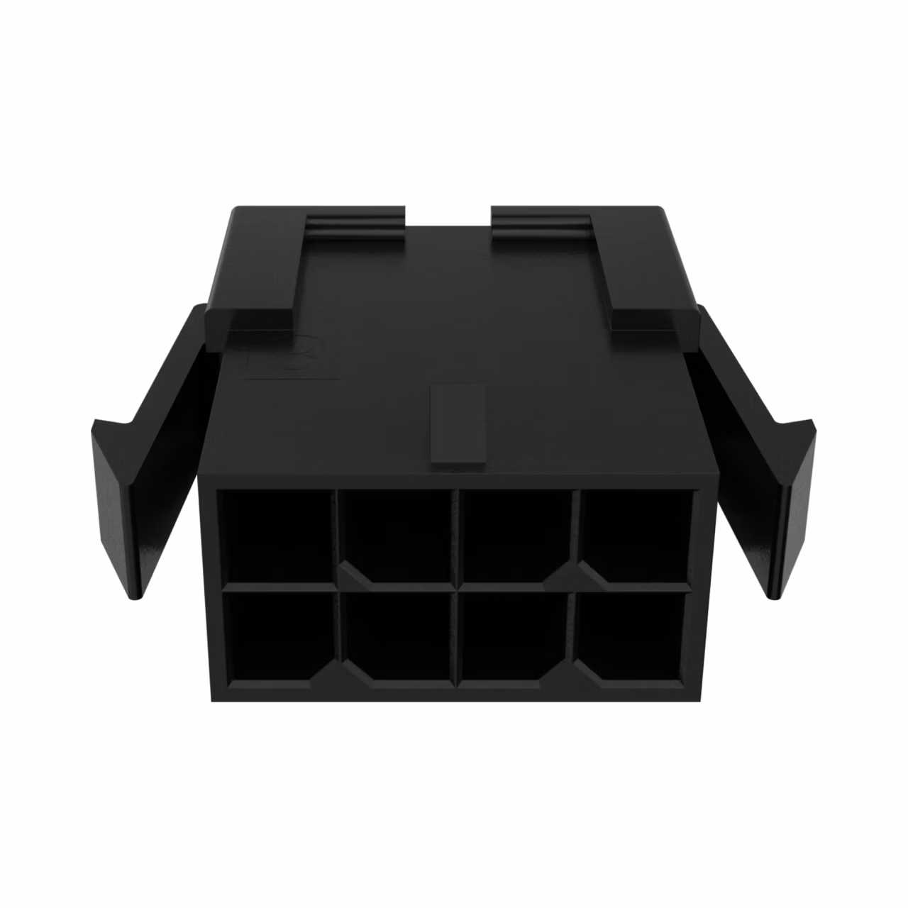 Micro-Fit 3.0 Plug Housing, Dual Row, 8 Circuits, UL 94V-0, Panel Mount Ears, Low-Halogen Since Inception, Black for sale