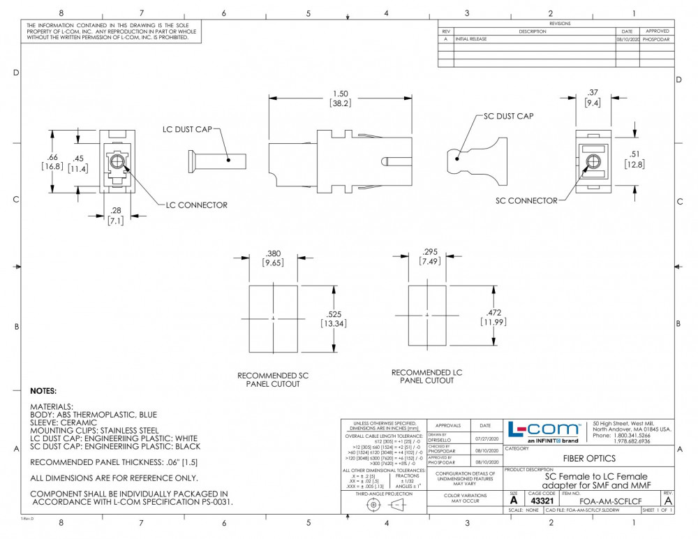 L-com FOA-AM-SCFLCF technical document preview