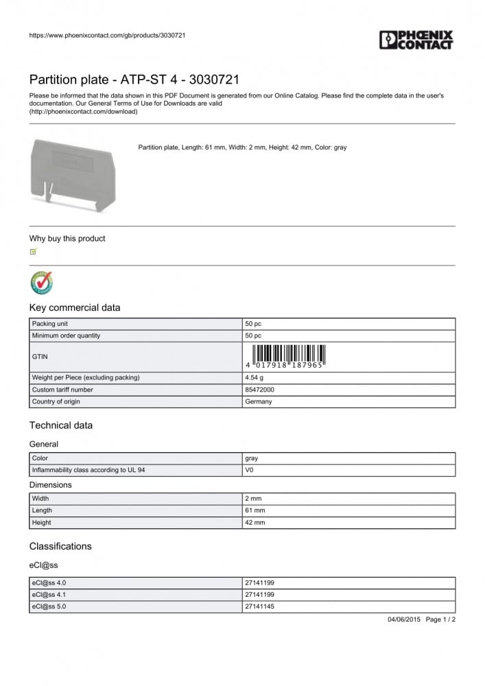 ATP-ST 4 3030721 technical document page 1