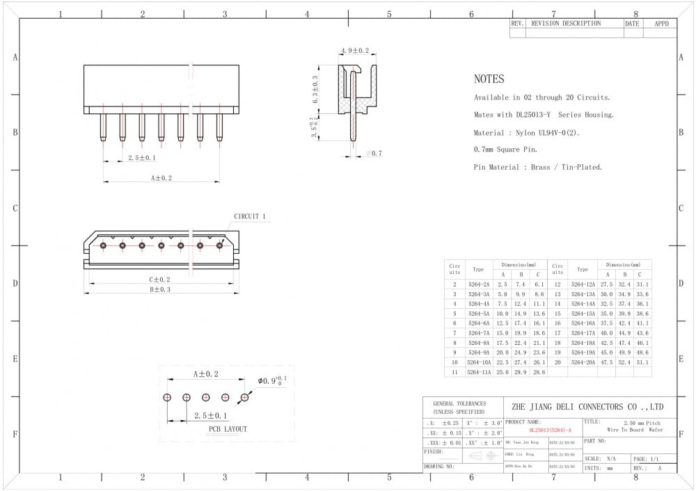DLL 5264-T technical document page 2