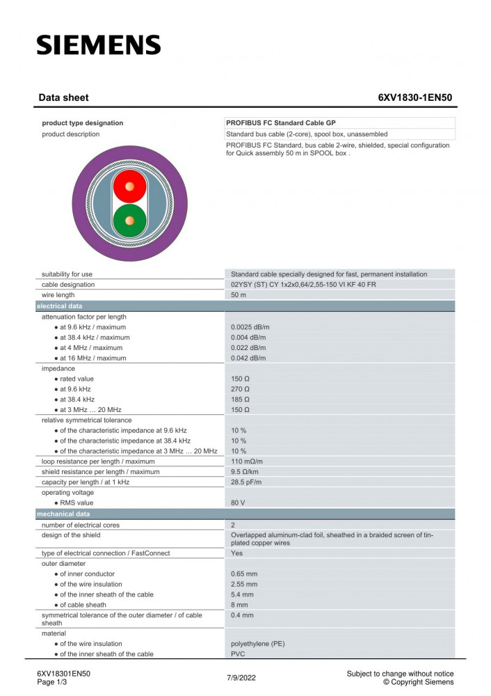 6XV18301EN50 technical document page 1