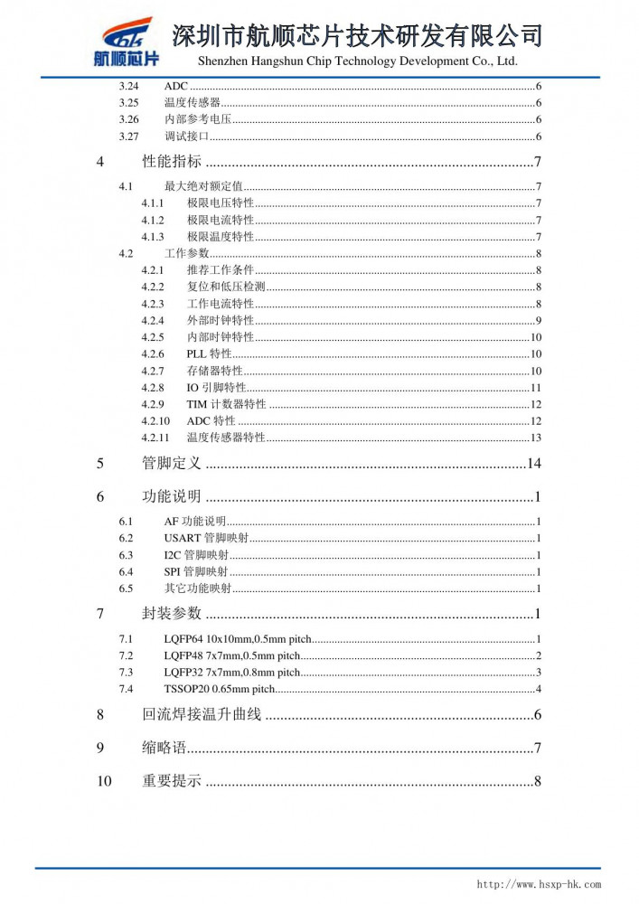 HK32F030 datasheet page 3