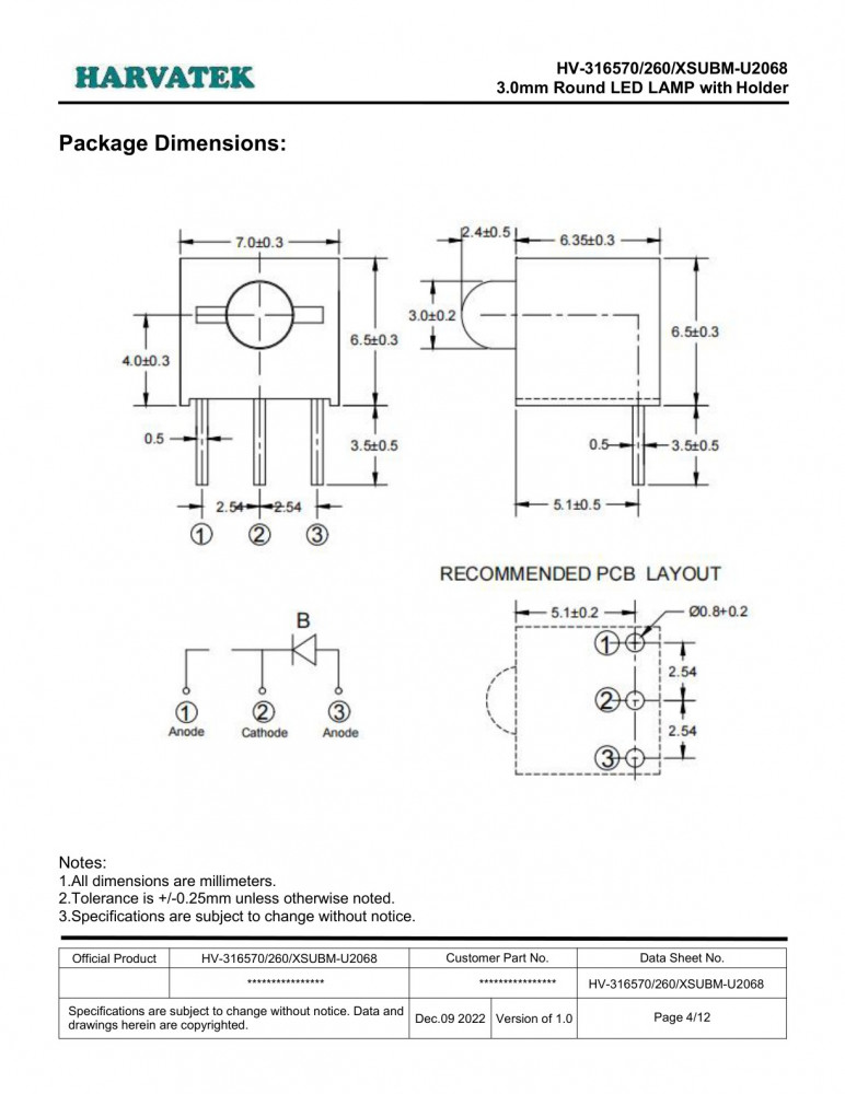 HV-316570/260/XSUBM-U2068 datasheet page 4