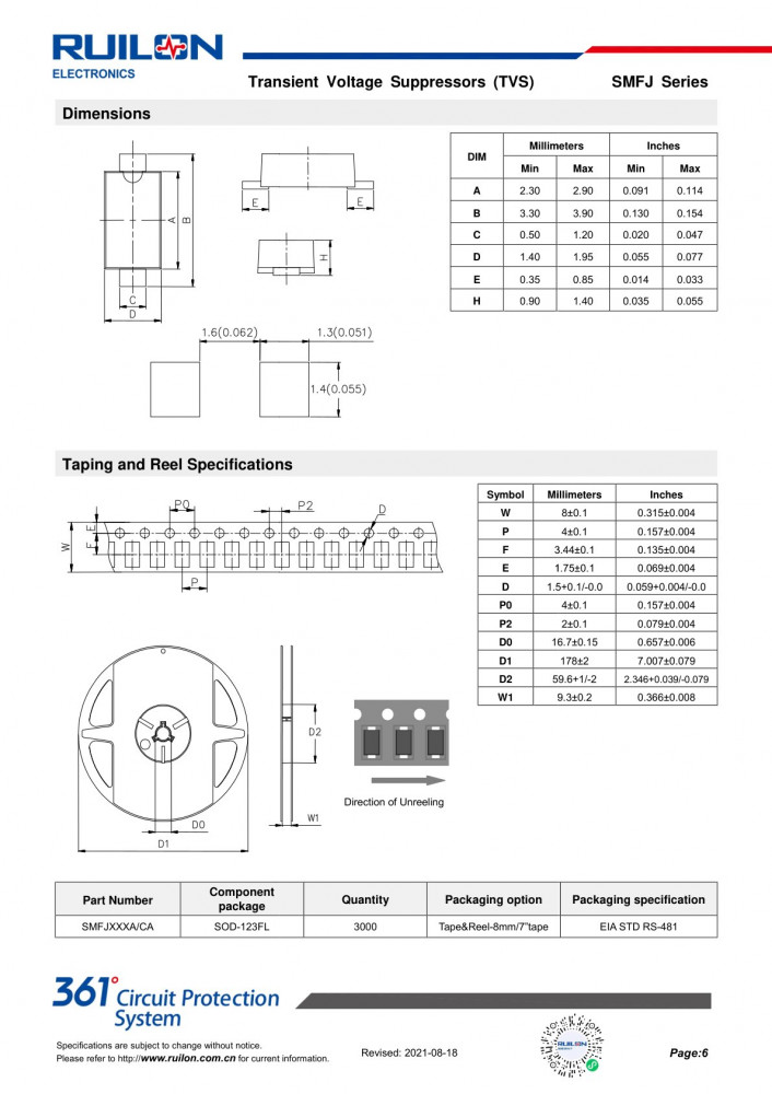 SMFJ series datasheet page 6