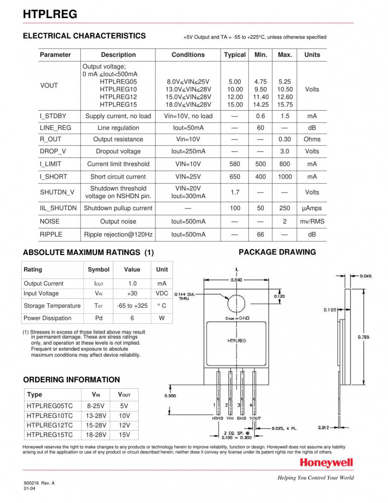 HTPLREG preliminary datasheet page 2