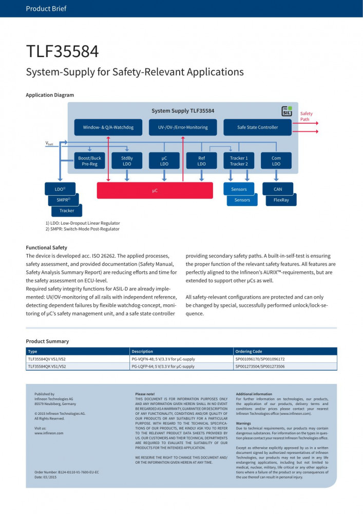 TLF35584 product brief page 2