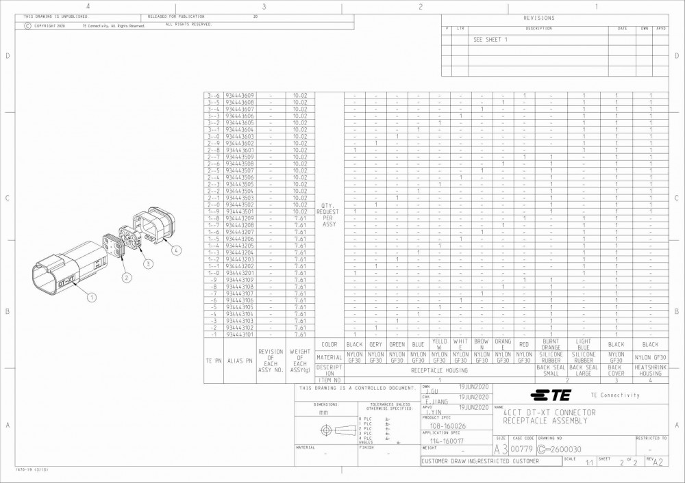 DEUTSCH 2600030-9 technical drawing page 2
