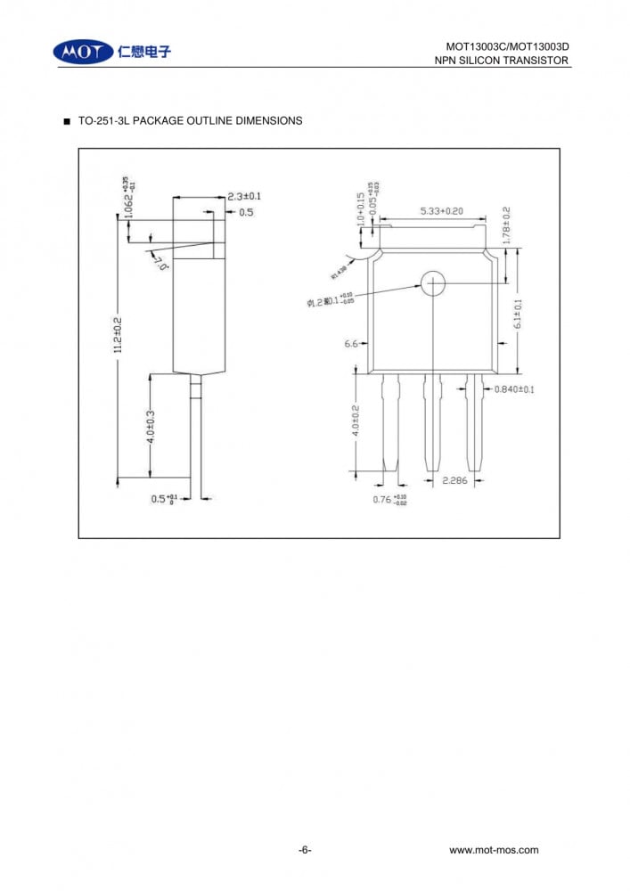 MOT13003D datasheet page 6