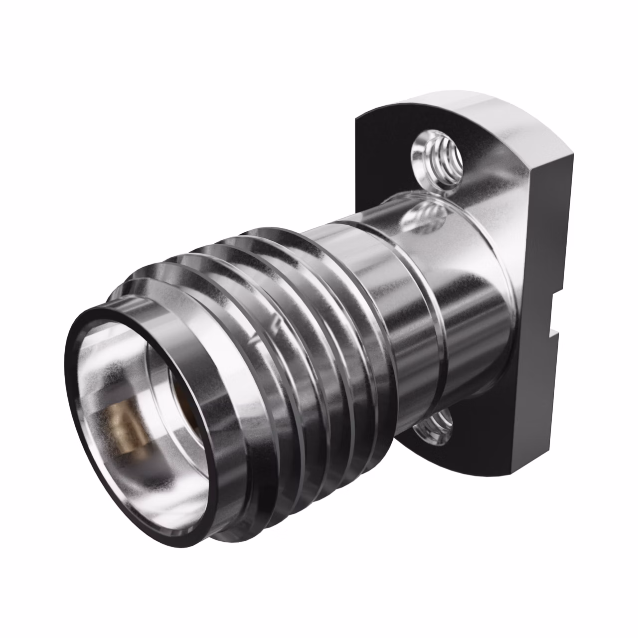 Precision Test Connector, 2.92mm PCB Jack Receptacle, 2-Hole Flange Mount, Solderless Compression Contact, with Slot for Microstrip, without Screws, 50 Ohms for sale