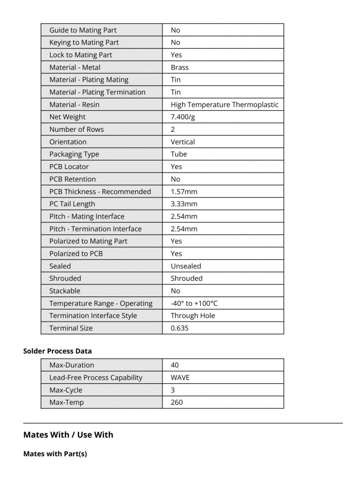 MOLEX 346909203 technical document preview, page 3