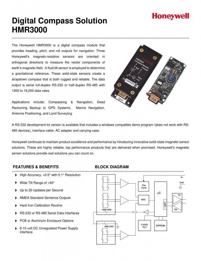 HMR3000 datasheet page 1