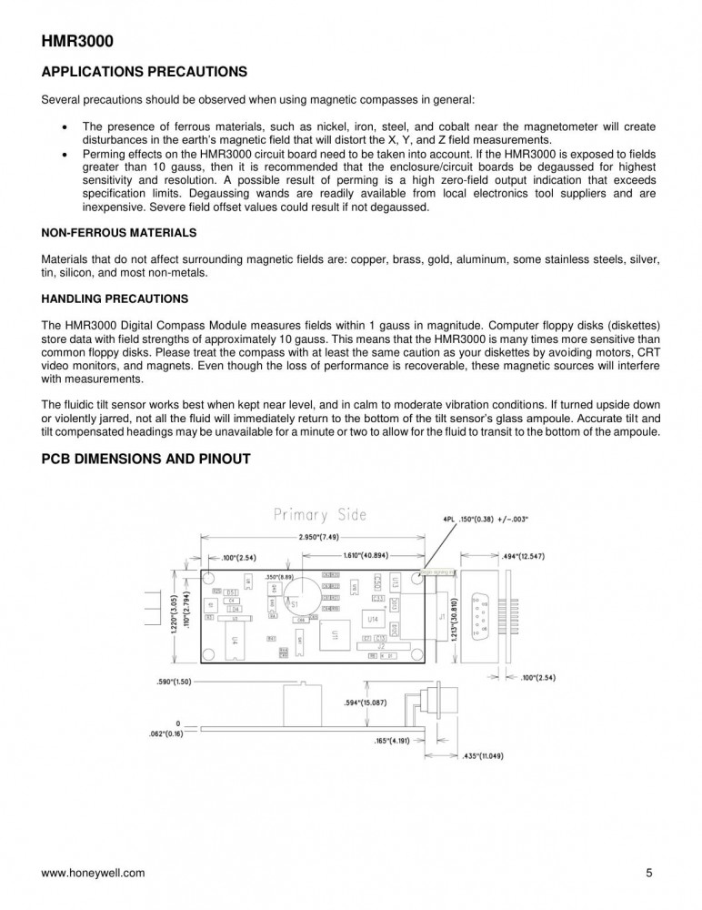 HMR3000 datasheet page 5