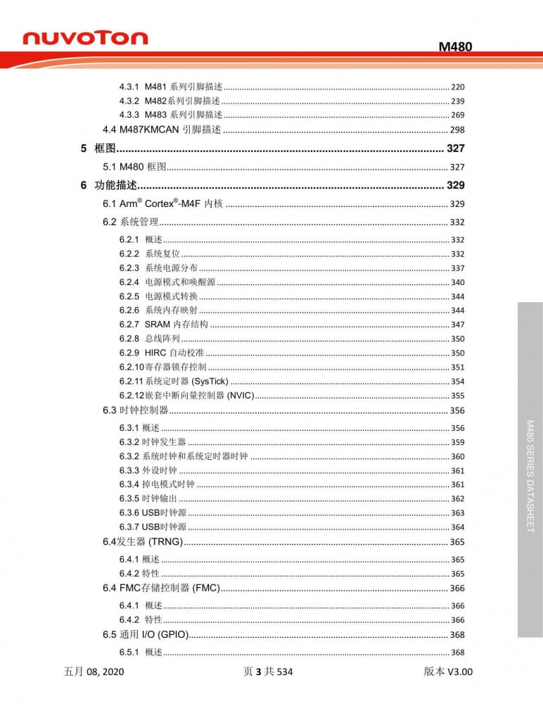 M480 datasheet page 3