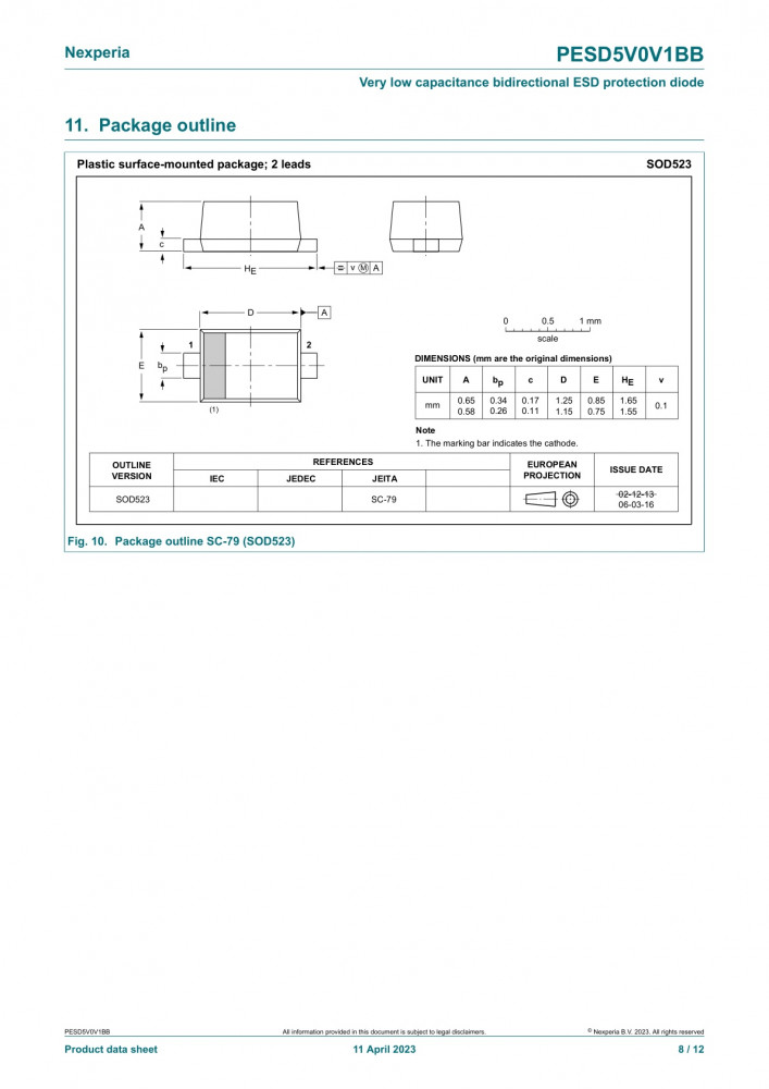 PESD5V0V1BB datasheet page 8