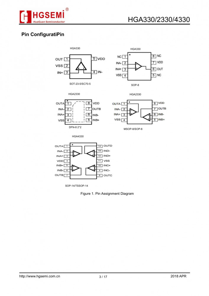 HGA2330MM/TR technical document page 3