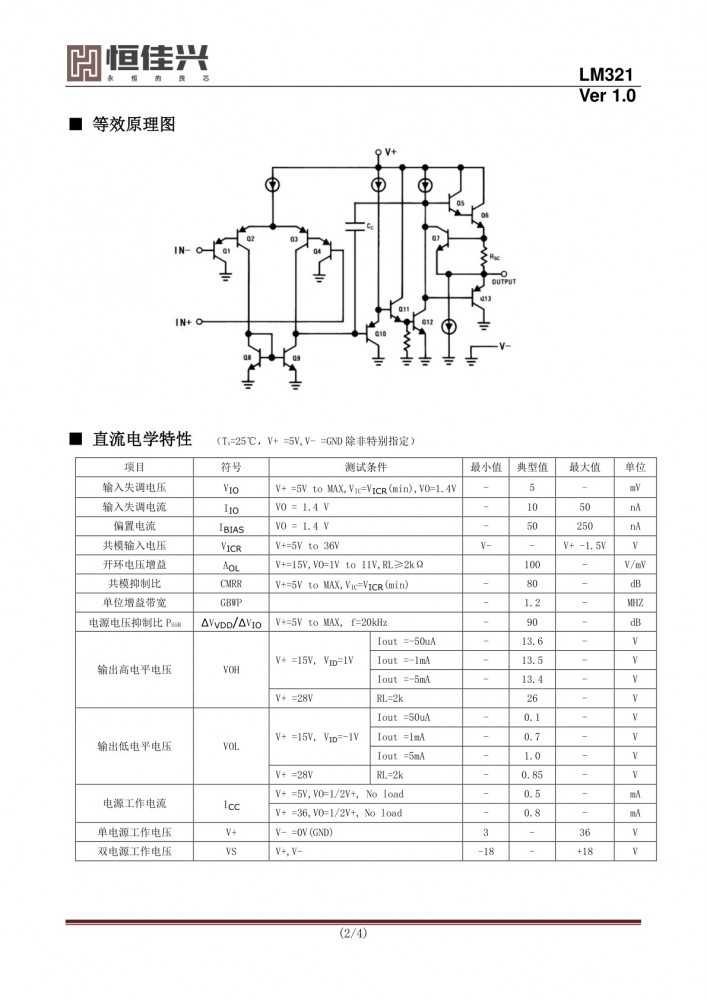LM321 datasheet page 2