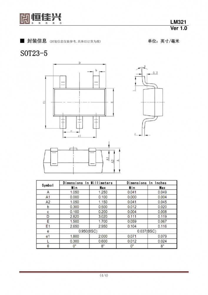 LM321 datasheet page 4