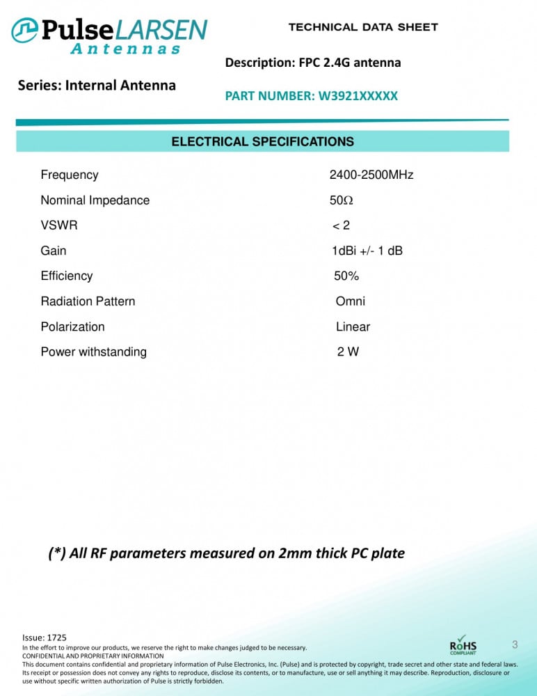W3921B0100 datasheet page 3