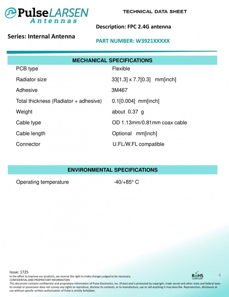 W3921B0100 datasheet page 4