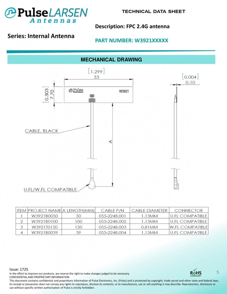 W3921B0100 datasheet page 5