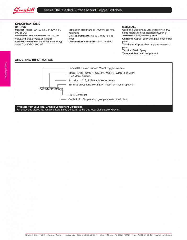 Grayhill Series 34E documentation page 4
