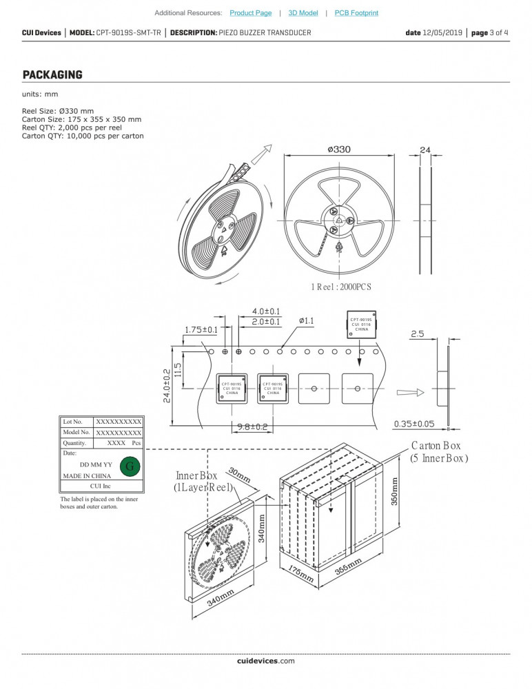 CPT-9019S-SMT-TR datasheet page 3