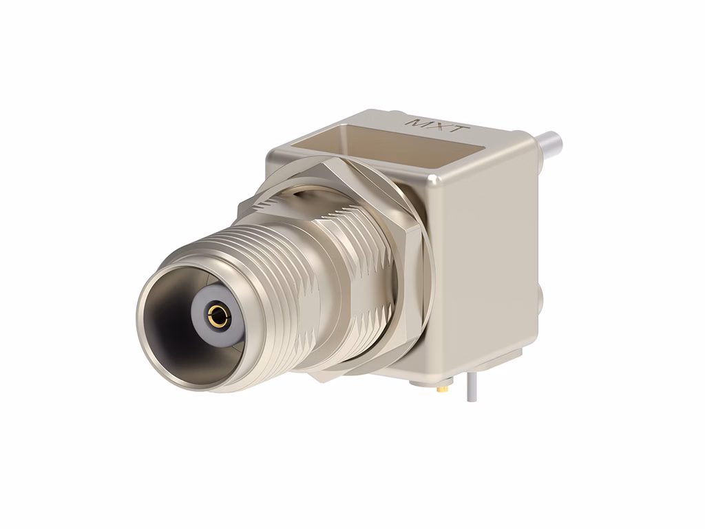 TNC Jack, Straight, PCB Receptacle, Through Hole, Brass Body, Nickel (Ni) Plated, IP68, 50 Ohms