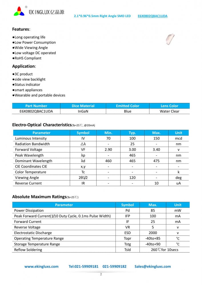 E6X0802QBAC1UDA datasheet page 2