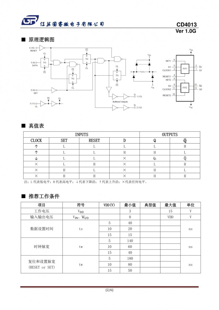 CD4013S technical document page 2