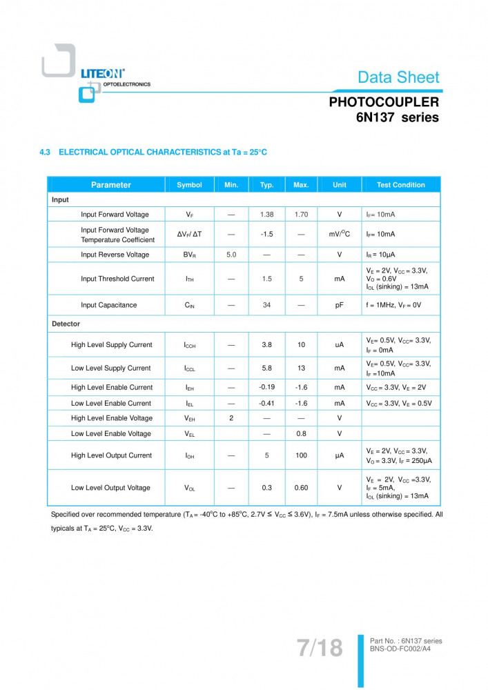 6N137-L datasheet page 8