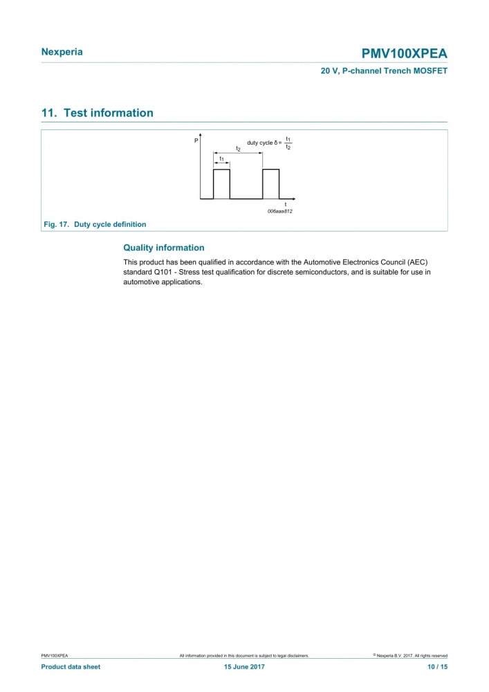 PMV100XPEAR datasheet page 10
