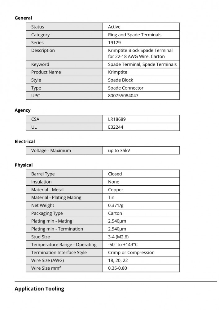 MOLEX 191290053 product document, page 2