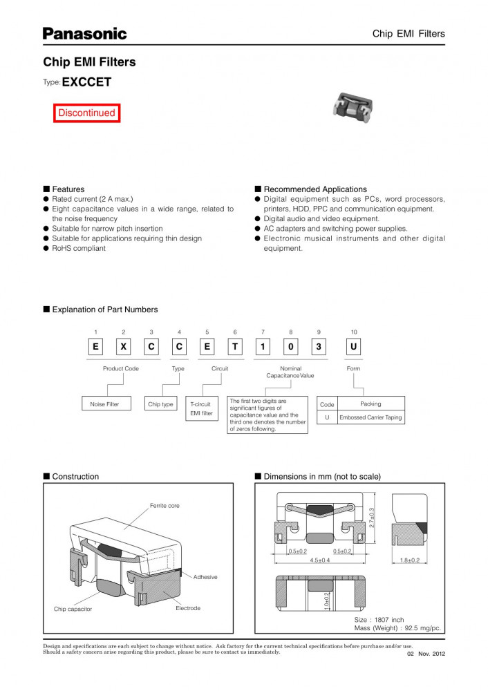 PANASONIC EXC-CET102U document page 1