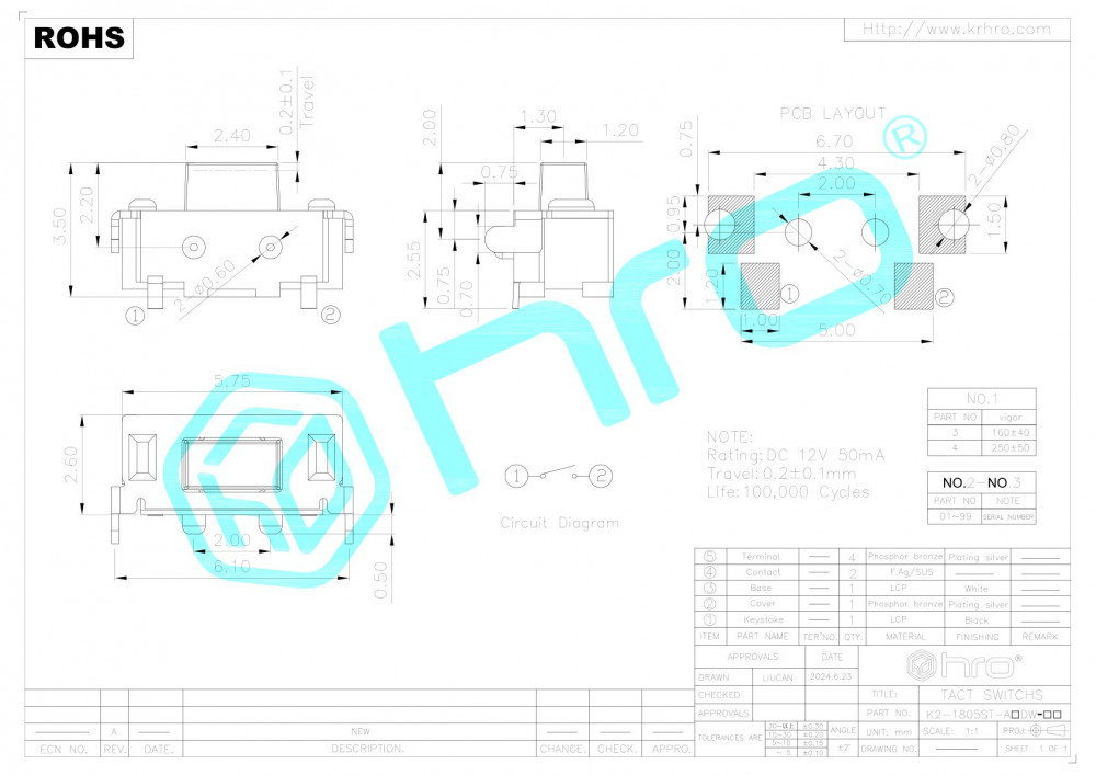 K2-1805ST-A3DW-04 technical drawing