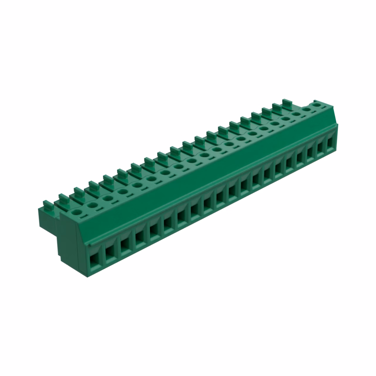 3.81mm Pitch Eurostyle Horizontal Plug, Green Housing, Gold (Au) Plated,  20 Circuits for sale