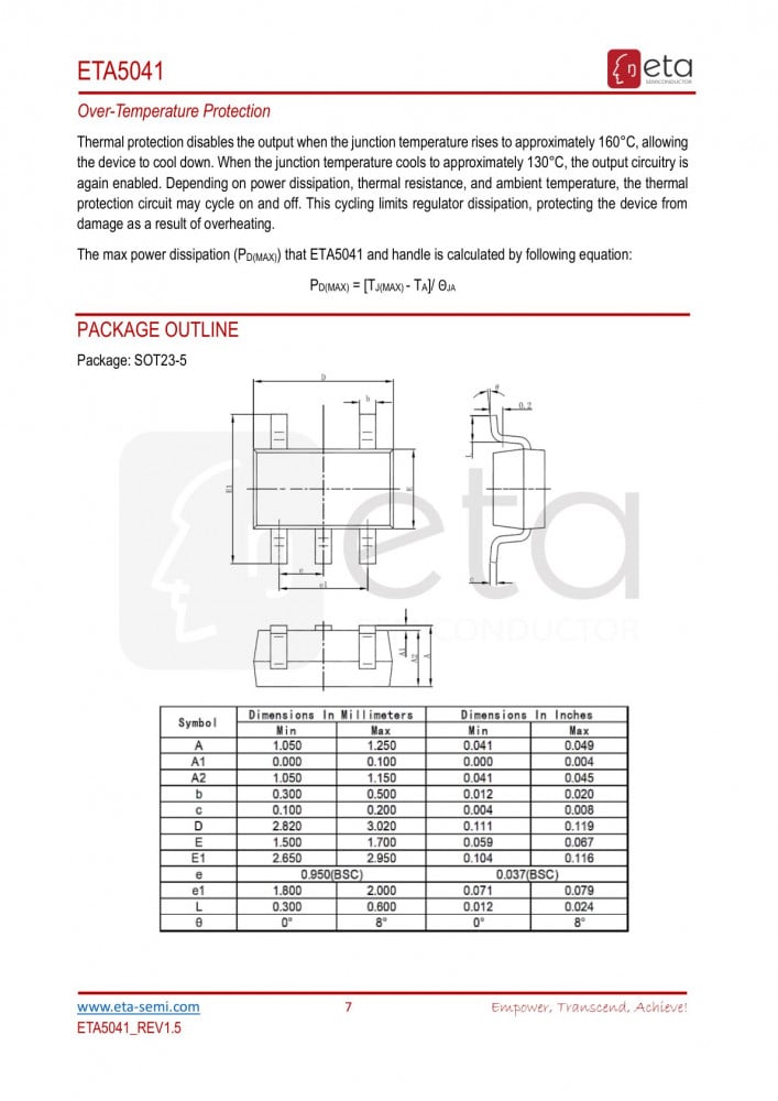 ETA5041 datasheet page 7
