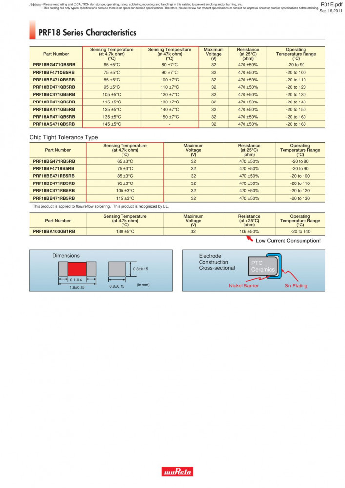 Murata thermistor document page 3