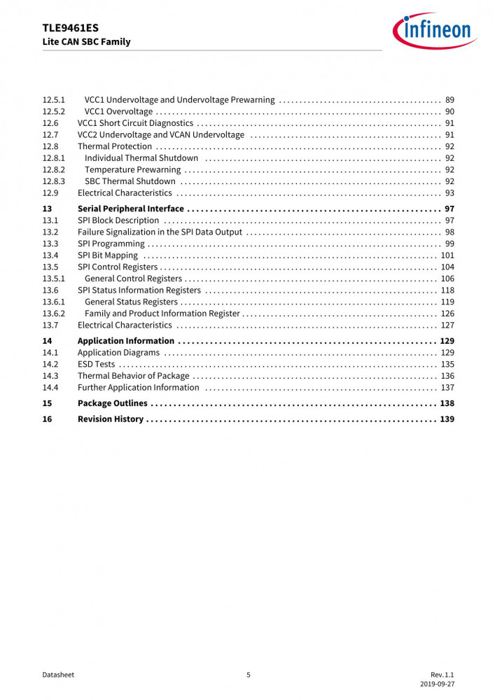 TLE9461ES datasheet page 5