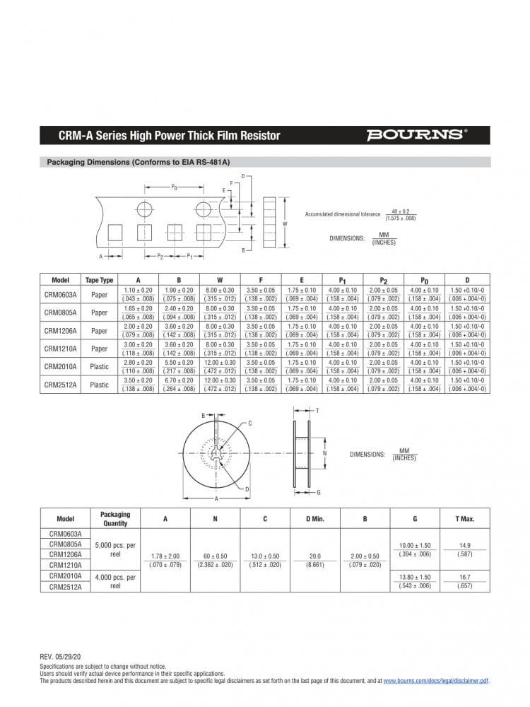 BOURNS CRM-A Series datasheet page 5