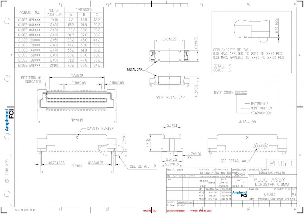 61083-063400LF technical drawing page 2