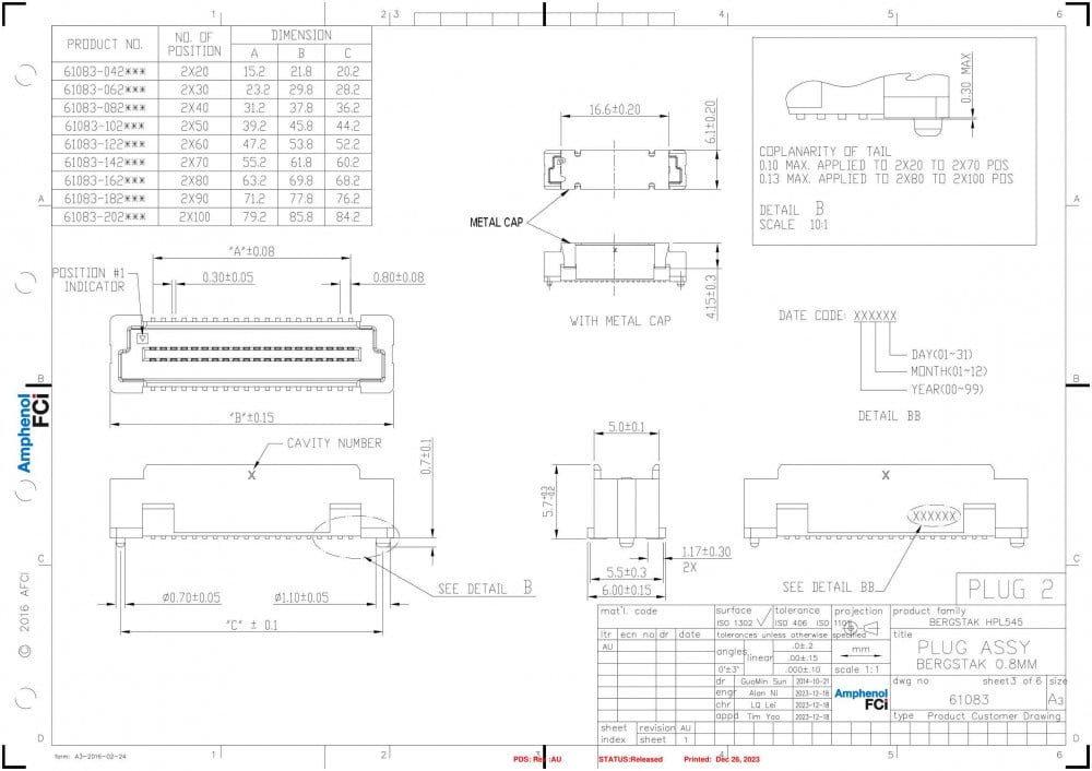 61083-063400LF technical drawing page 3